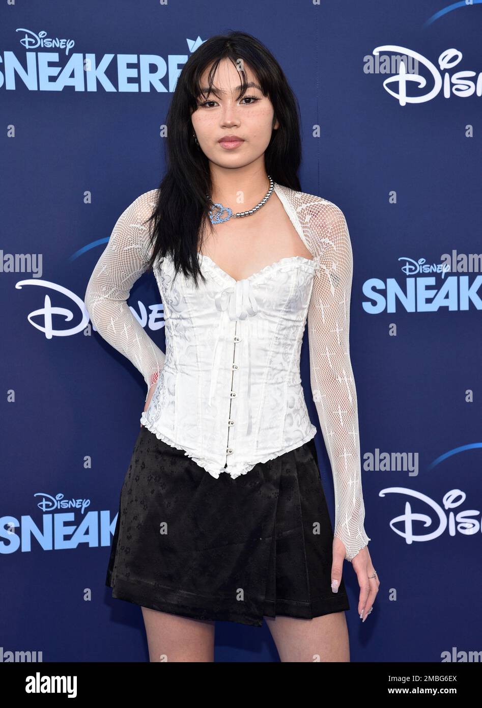 Charlize Chiu attends the premiere of the Disney+ film "Sneakerella" at ...