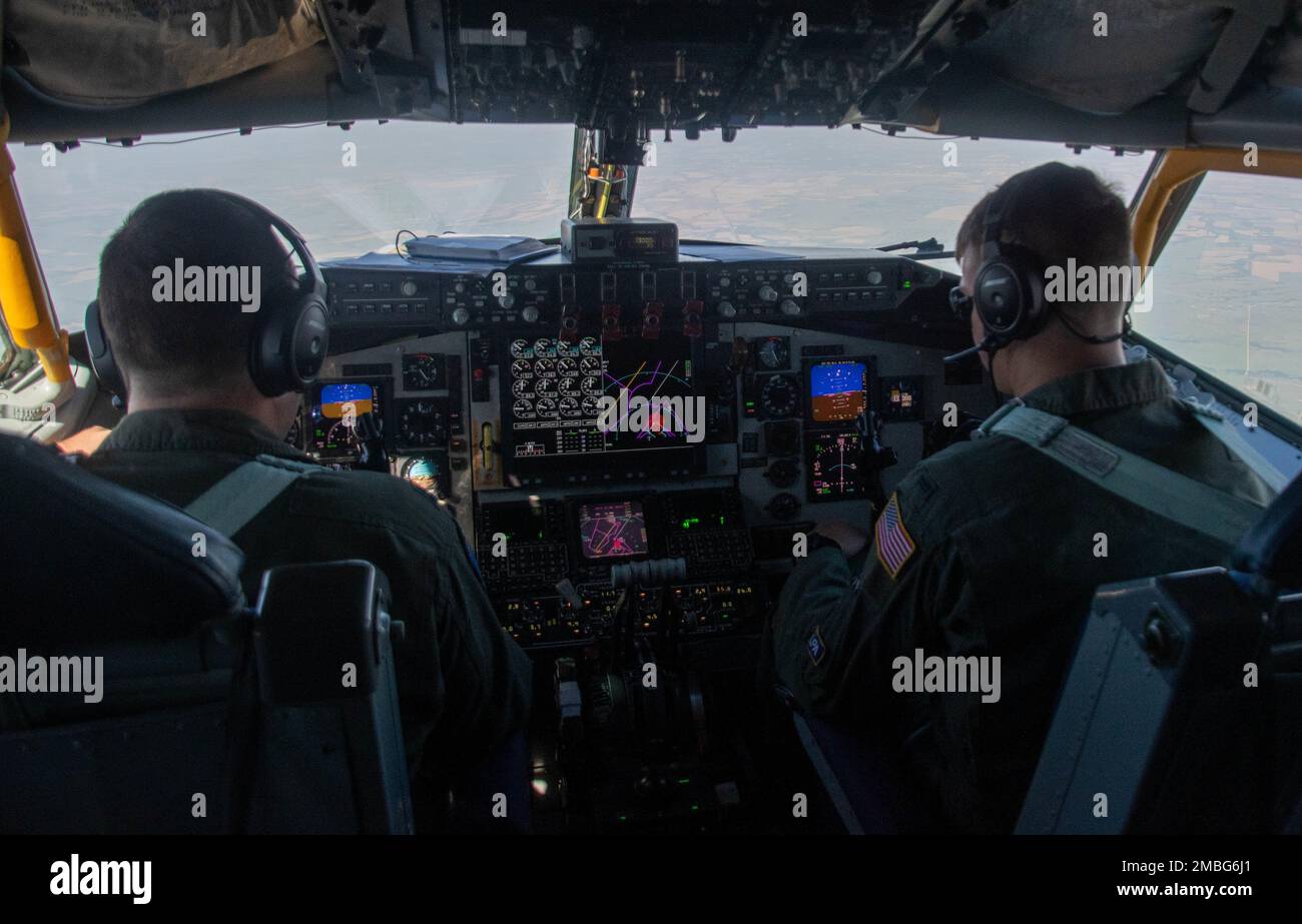 Two 190th ARW members fly a KC-135 June 15. These guardsmen supported ...
