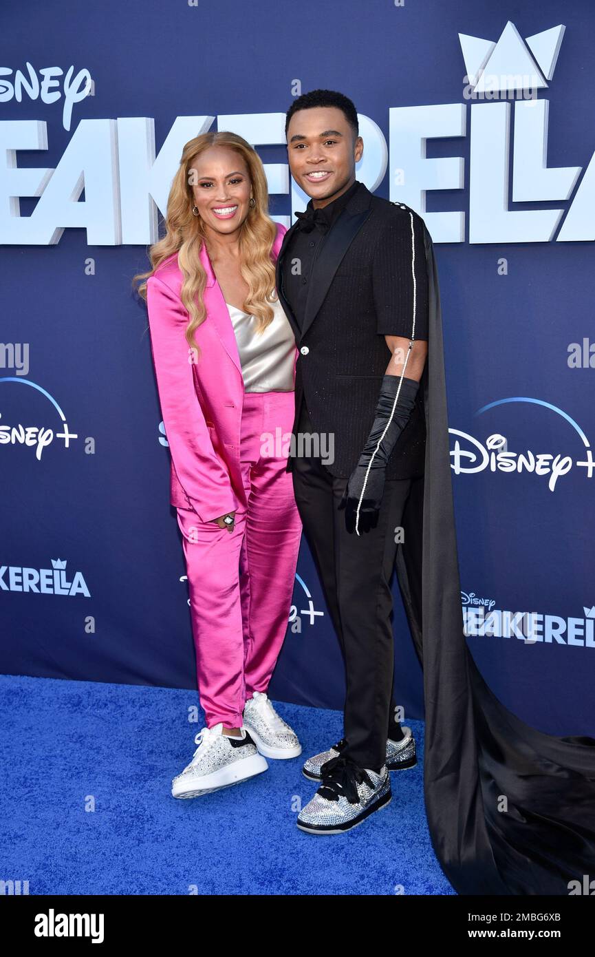 Disney branded television president Ayo Davis, left, and actor Chosen ...