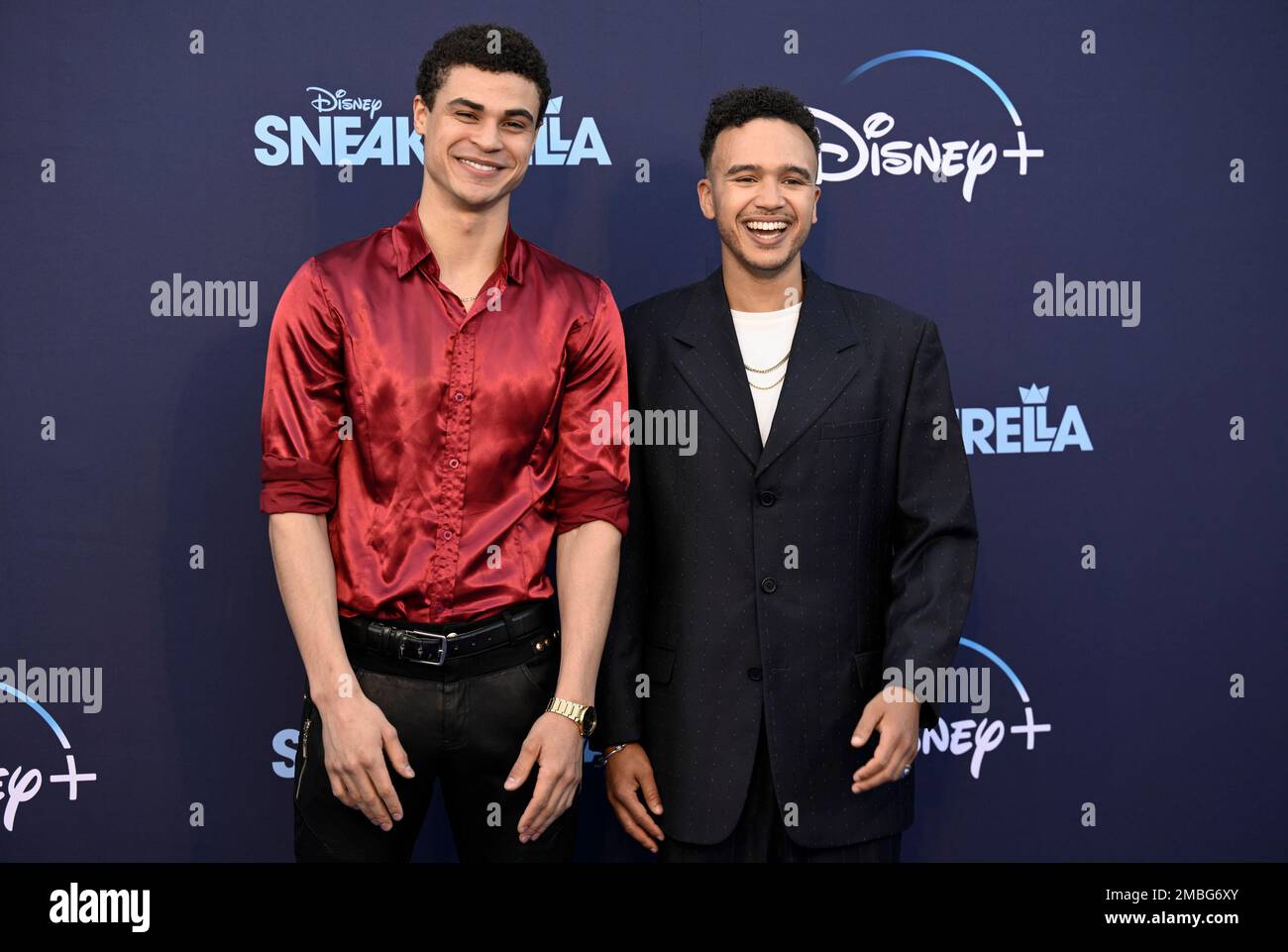 Actors Kolton Stewart, left, and Hayward Leach attend the premiere of ...