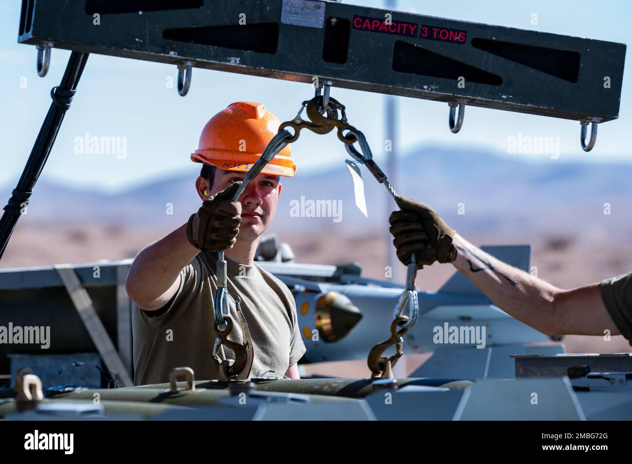 A Munitions Systems specialist assigned to the 57 Munitions Squadron ...