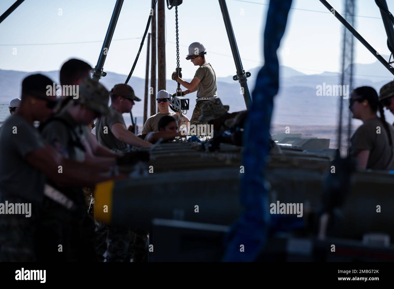 Munitions Systems Airmen assemble live munitions during Iron Flag ...