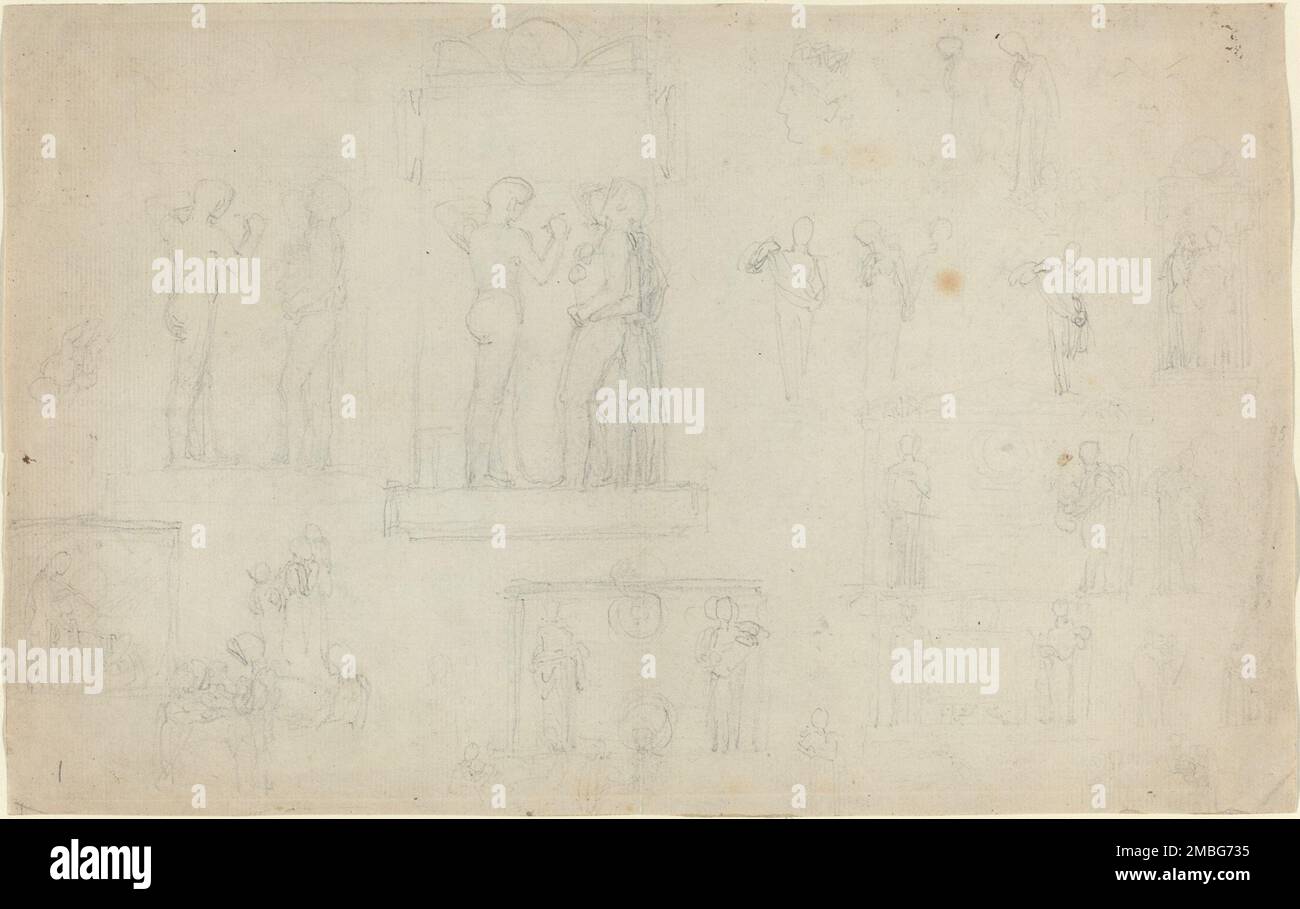 Sheet of Sketches [recto and verso] Stock Photo - Alamy