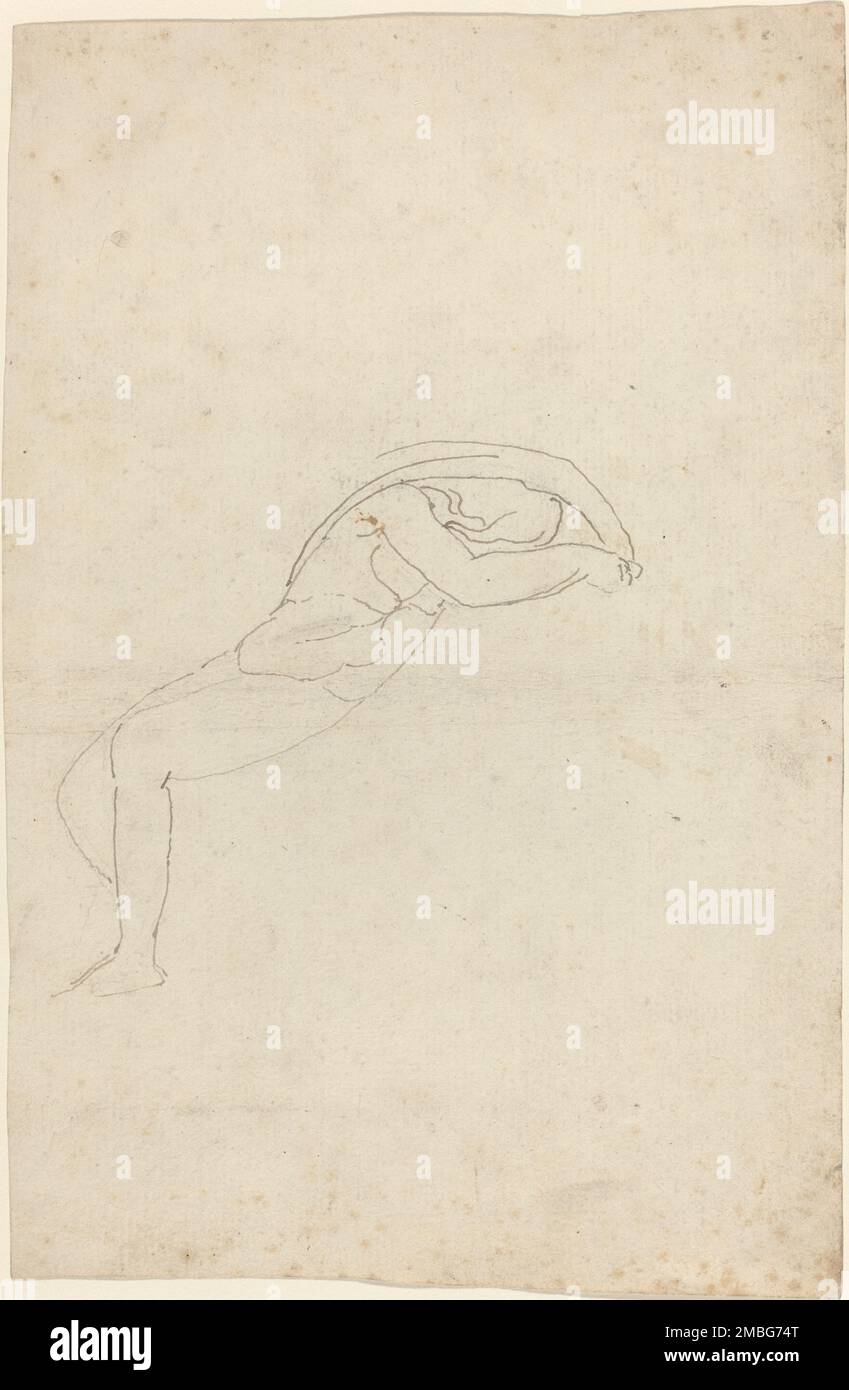 Study of a Semi-Reclining Figure Stock Photo - Alamy