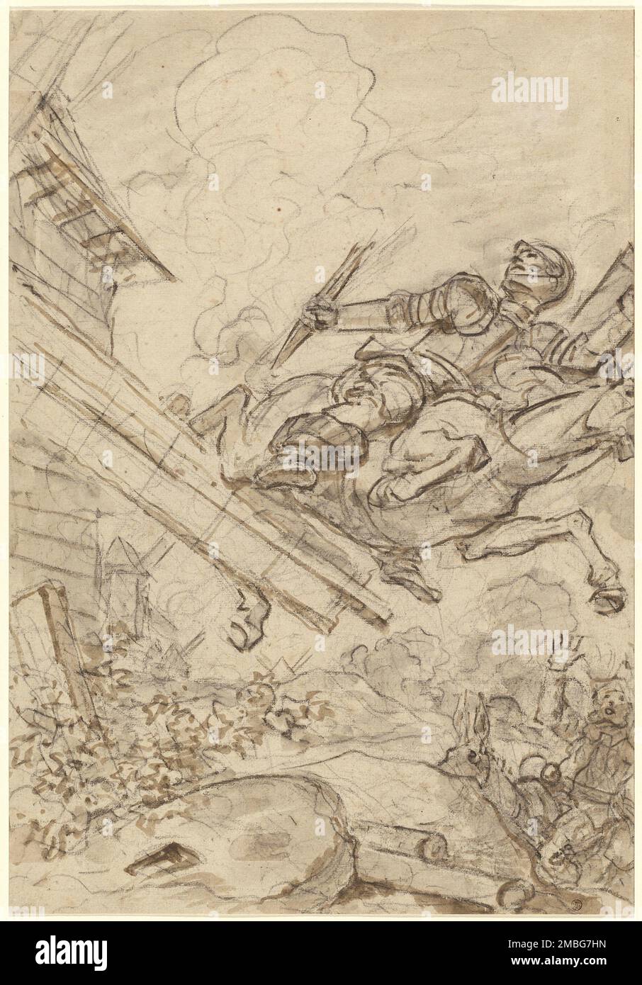 Don Quixote Attacking the Windmill, 1780s Stock Photo - Alamy
