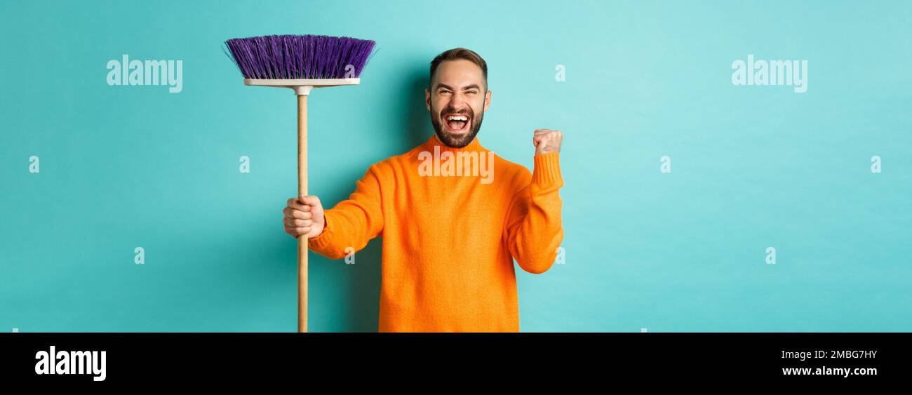 Broom for cleaning logo hi-res stock photography and images - Alamy