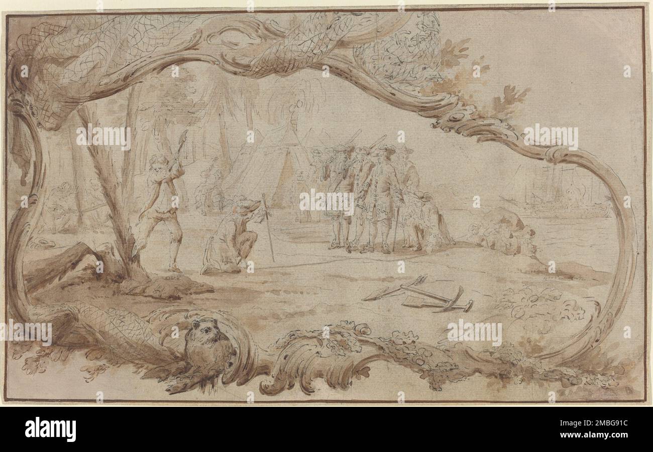 The Landing of the Dutch Expedition Party in New York Stock Photo - Alamy