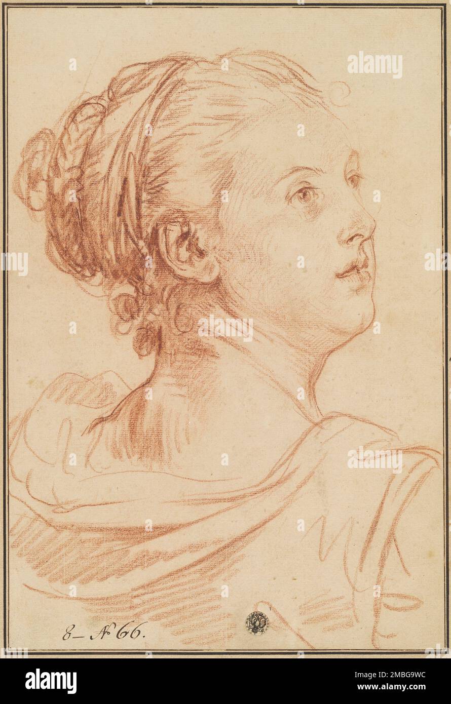 Head of a Woman Looking Back Over Her Shoulder Stock Photo - Alamy