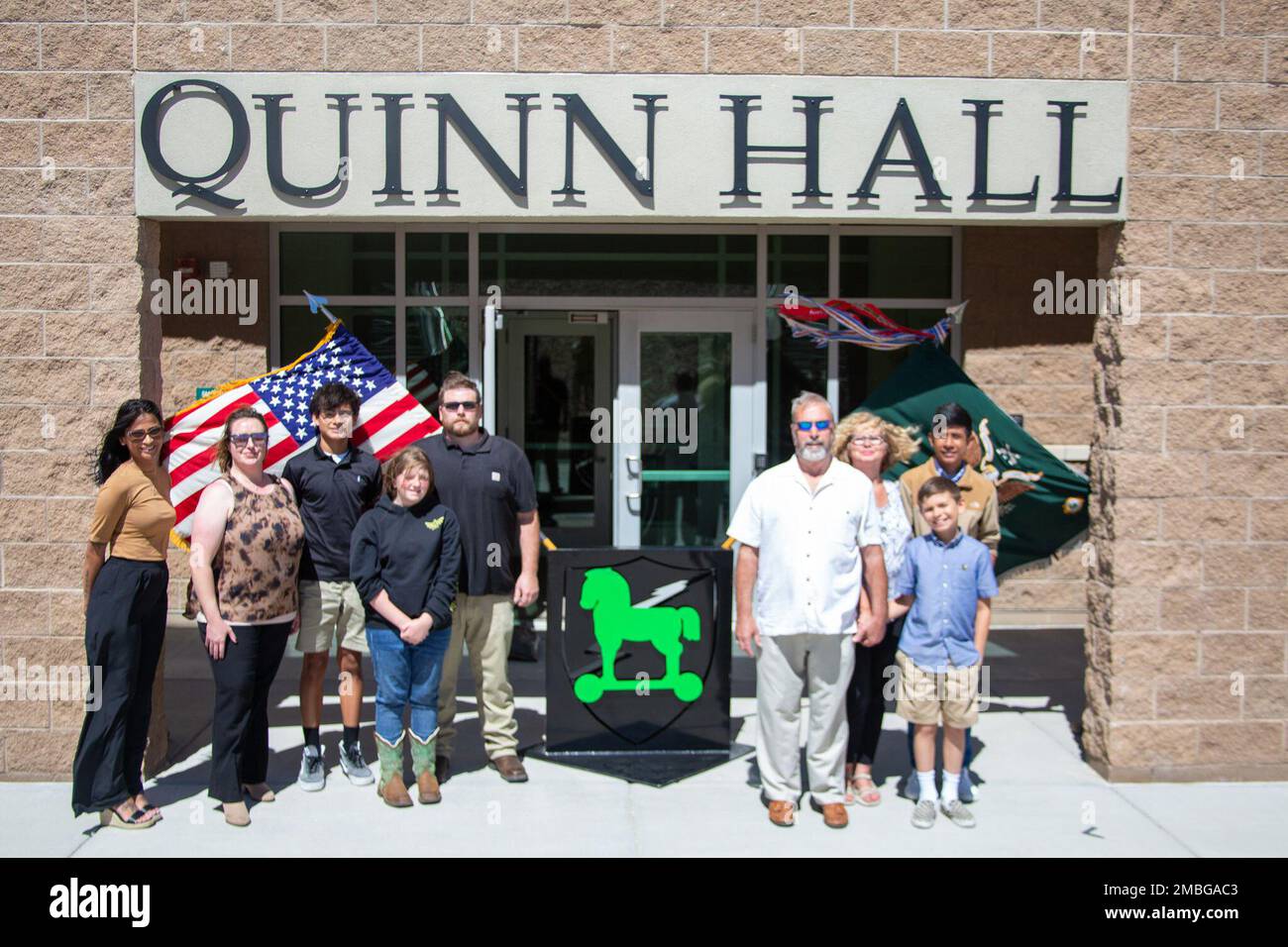 The Quinn Gold Star Family stands in front of the newly named 3rd ...