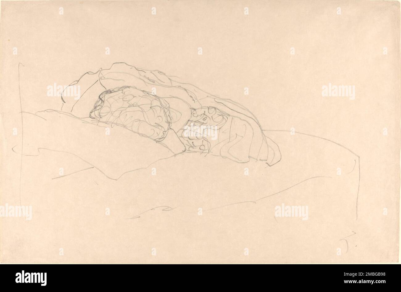 Curled up Girl on Bed, 1916/1917 Stock Photo - Alamy