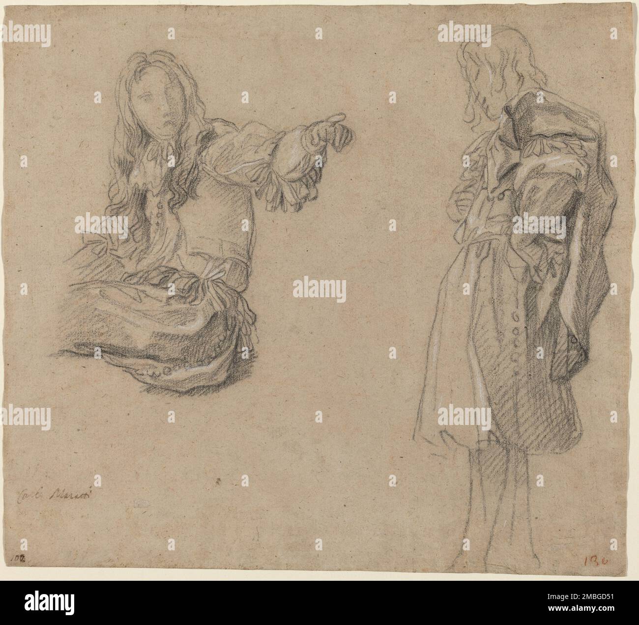 Two Men in Elaborate Costumes, c. 1680 Stock Photo - Alamy