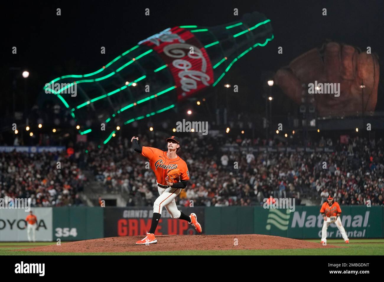 San Francisco Giants' Sean Hjelle during a baseball game against the St ...