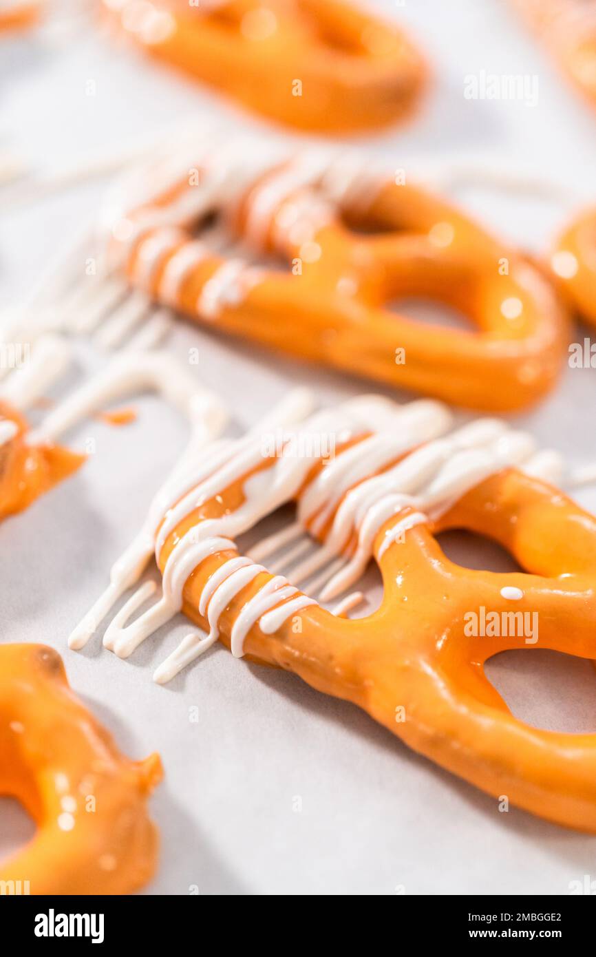 Gourmet Chocolate Covered Pretzel Twist Stock Photo - Alamy