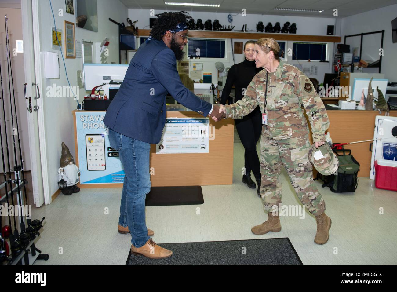 Meguel Copeland, left, 426th Air Base Squadron services director ...