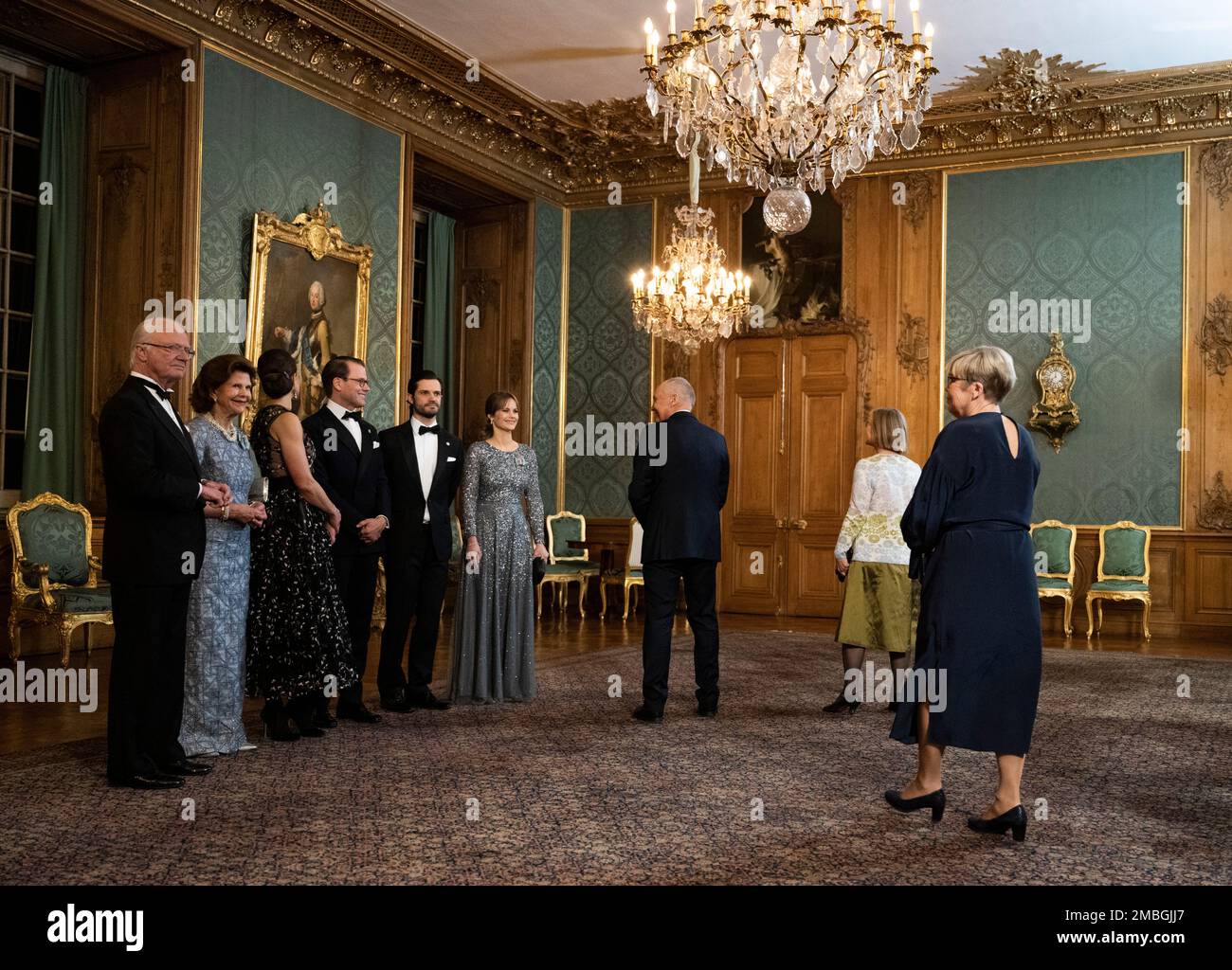 King Carl Gustaf, Queen Silvia, Crown Princess Victoria, Prince Daniel ...