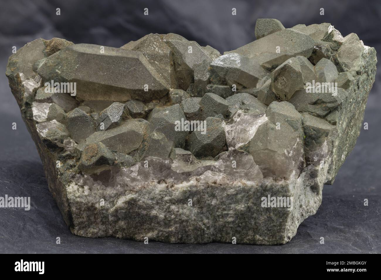 prase quartz sample on dark background Stock Photo - Alamy