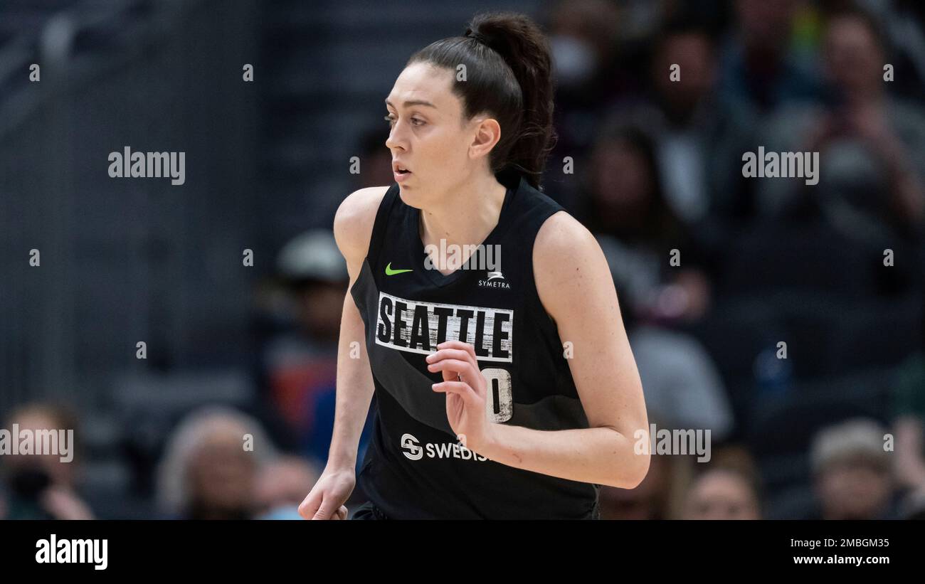 Seattle Storm forward Breanna Stewart is pictured during a WNBA ...