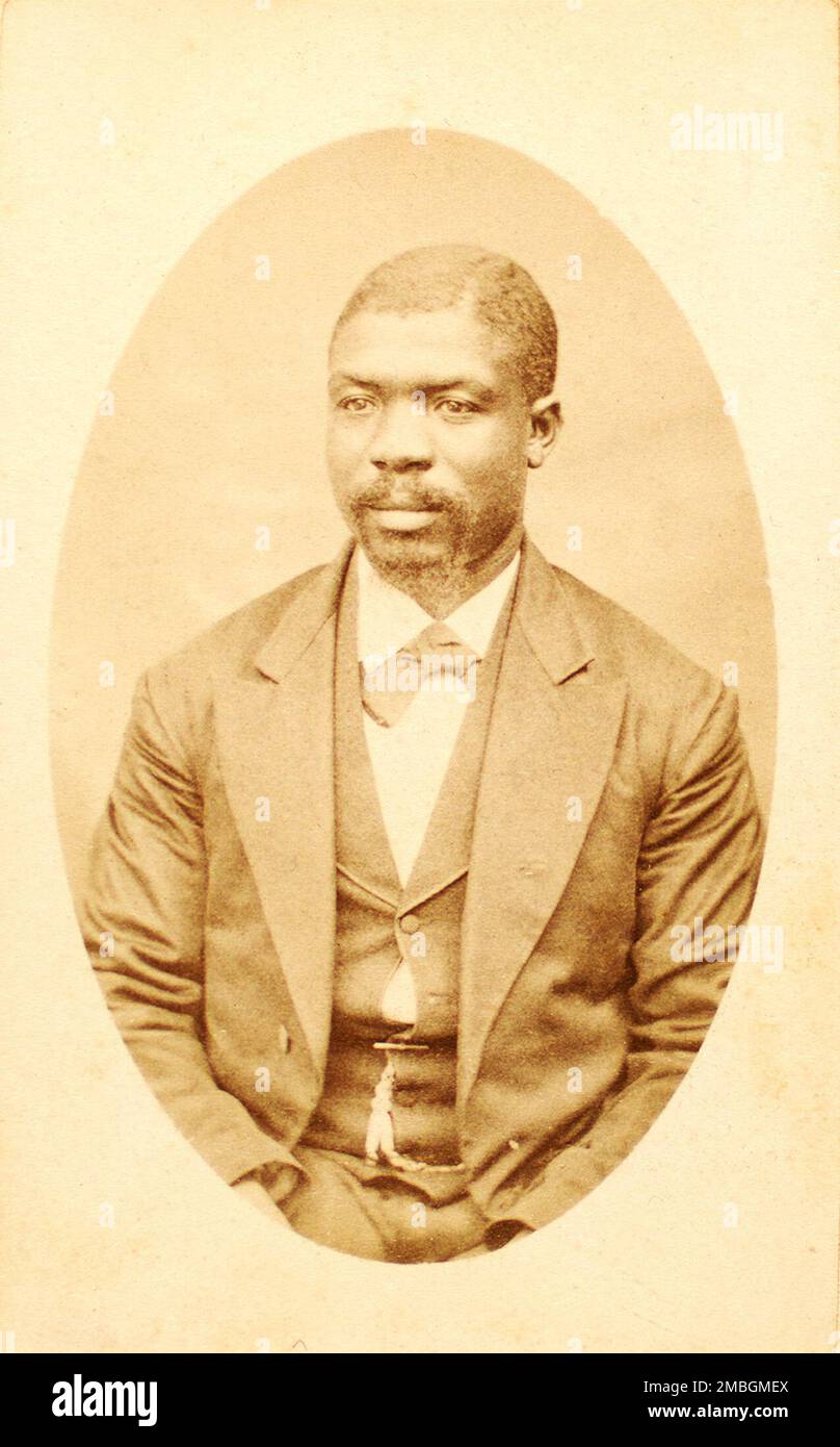 Oval half-figure portrait of unidentified man, c1860-c1869 Stock Photo ...