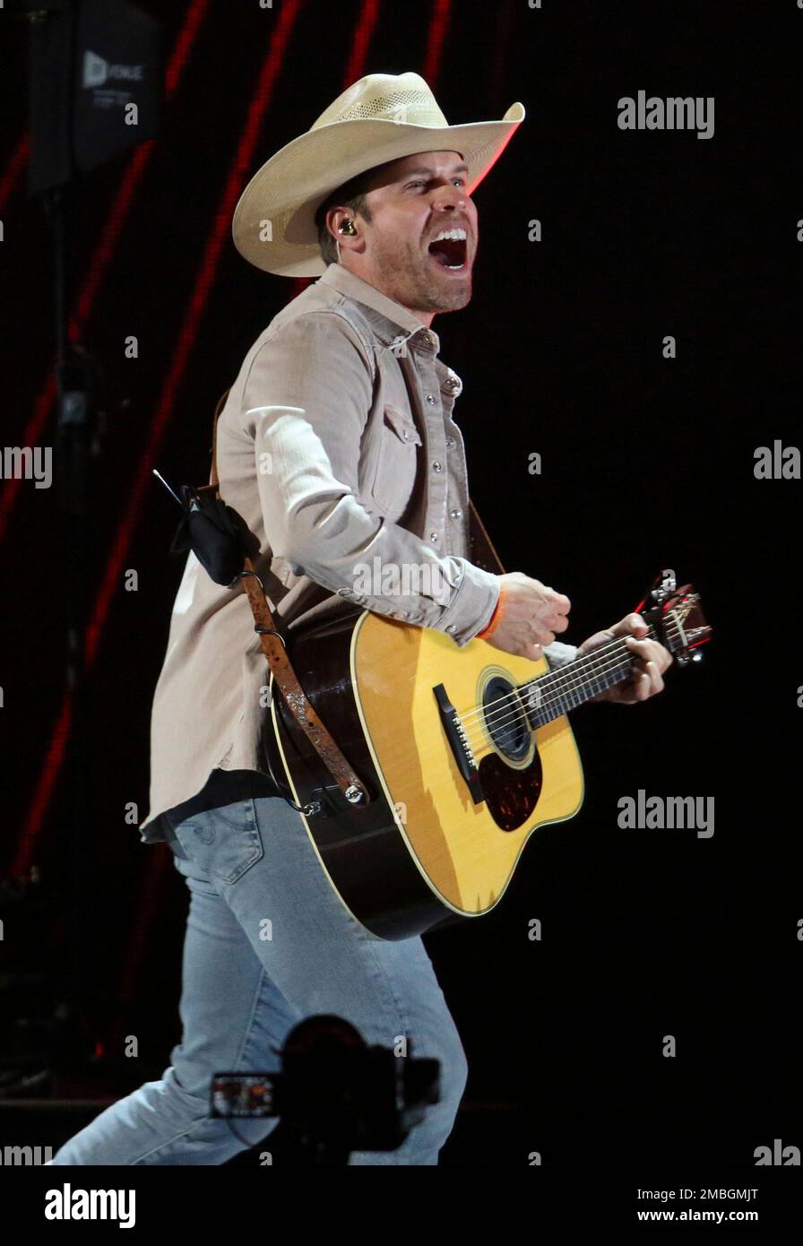 Dustin Lynch performs at the iHeartCountry Festival on Saturday, May 7 ...