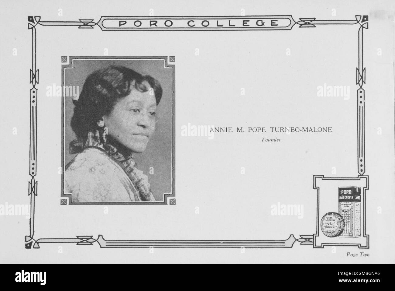 Anne M. Pope Turnbo-Malone; Founder, 1922 Stock Photo - Alamy