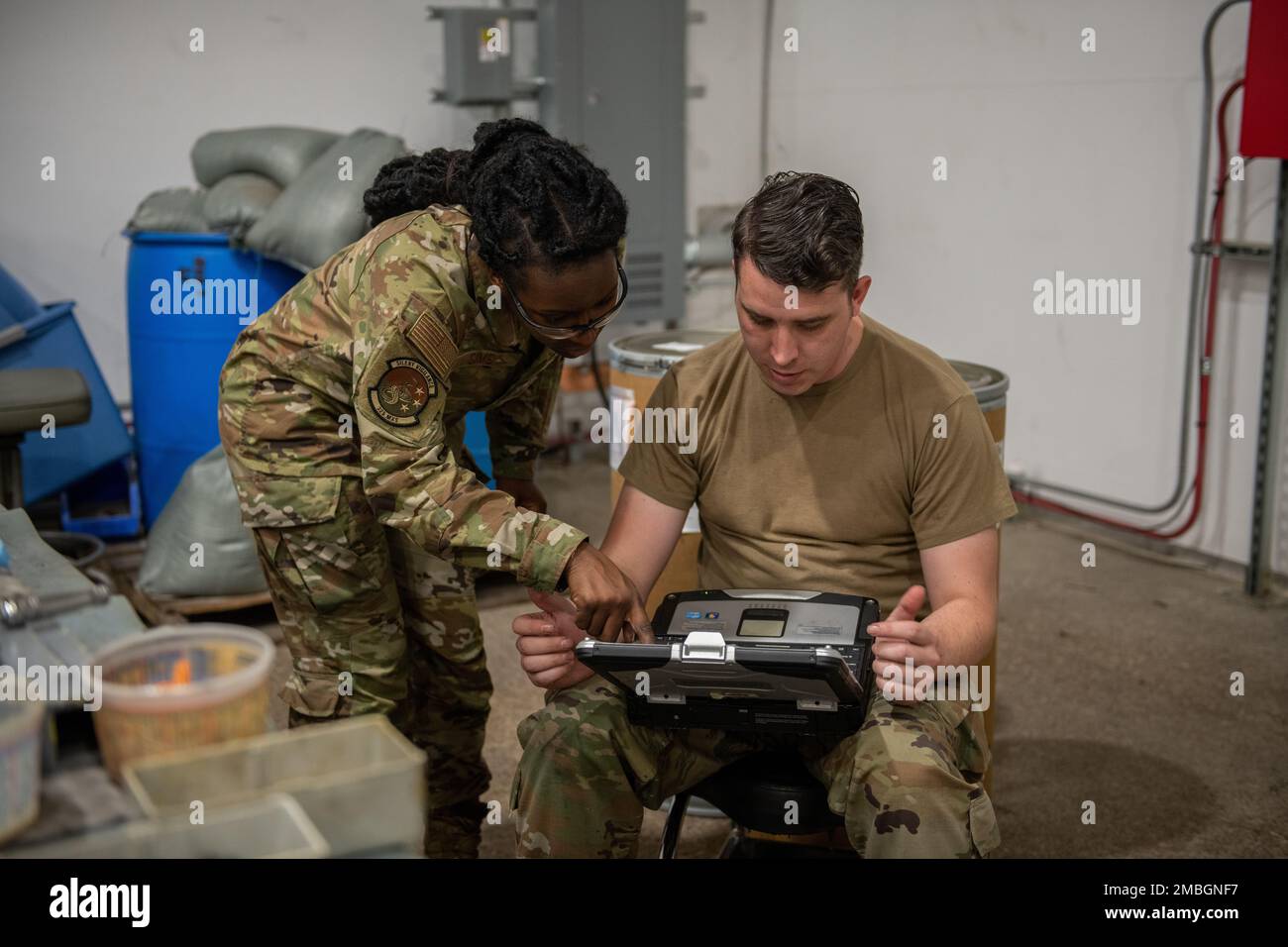 From left, U.S. Air Force Staff Sgt. Ella Sims, 325th Maintenance ...
