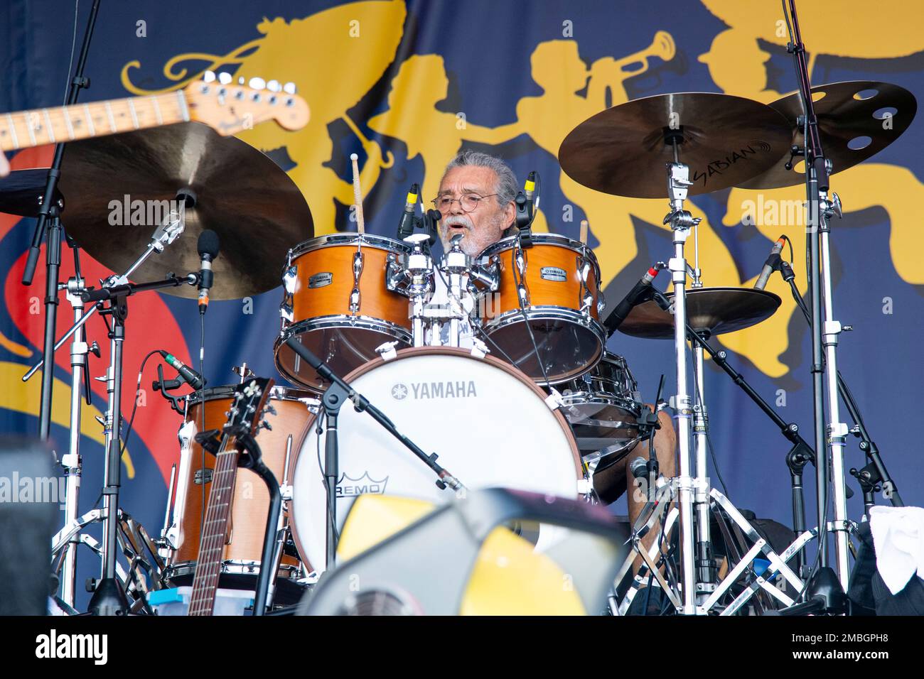 Frank Bua of The Radiators performs at the New Orleans Jazz and ...