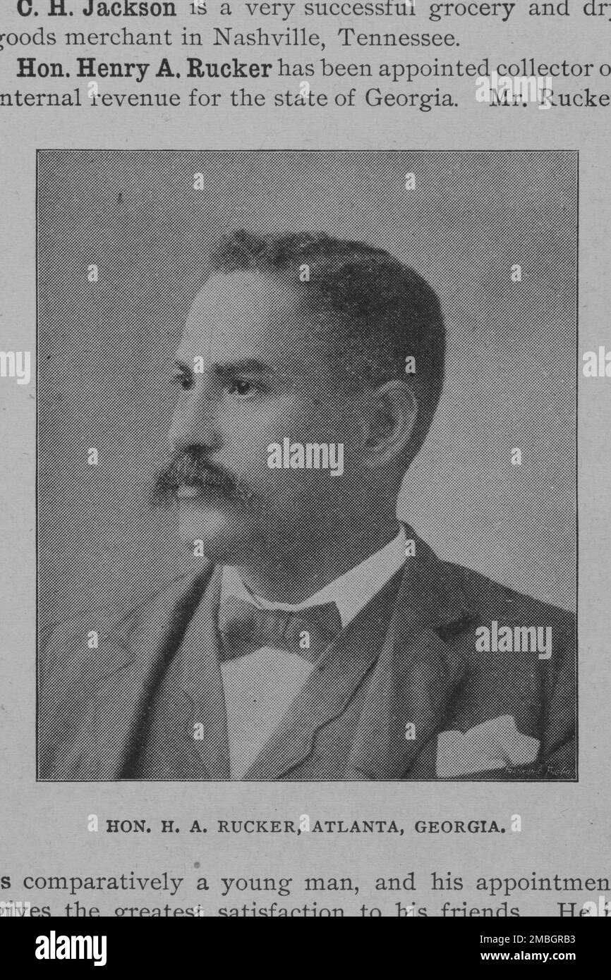 Hon. H.A. Rucker, Atlanta, Georgia, 1902 Stock Photo - Alamy