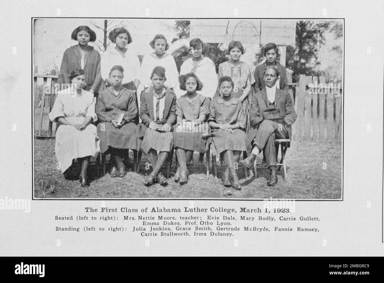 First Class of Alabama Luther College, March 1, 1923, 1927 Stock Photo ...