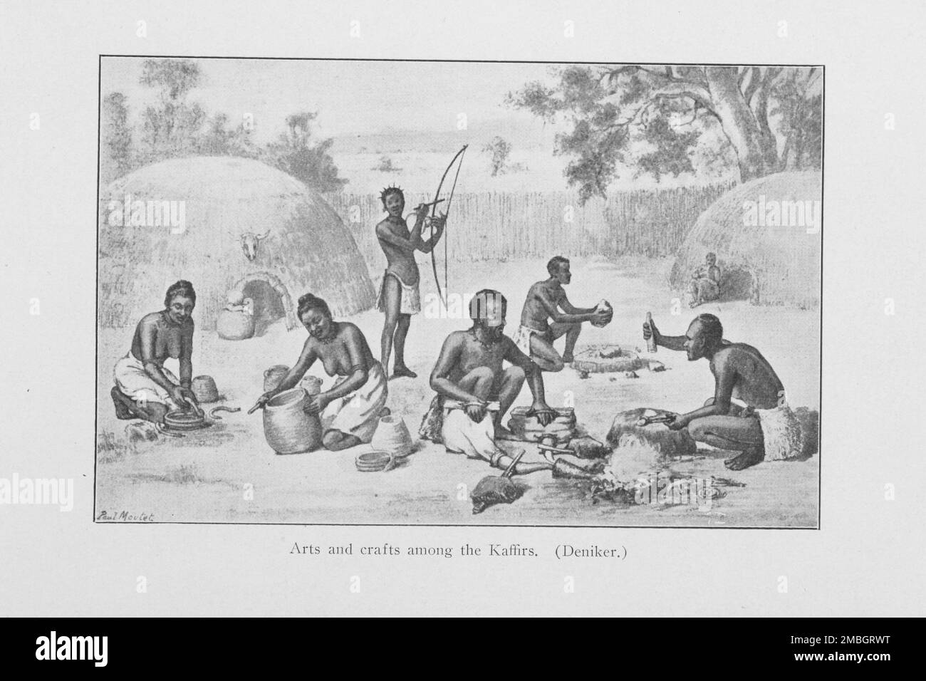 Arts and crafts among the Kaffirs, Deniker, 1916 Stock Photo - Alamy