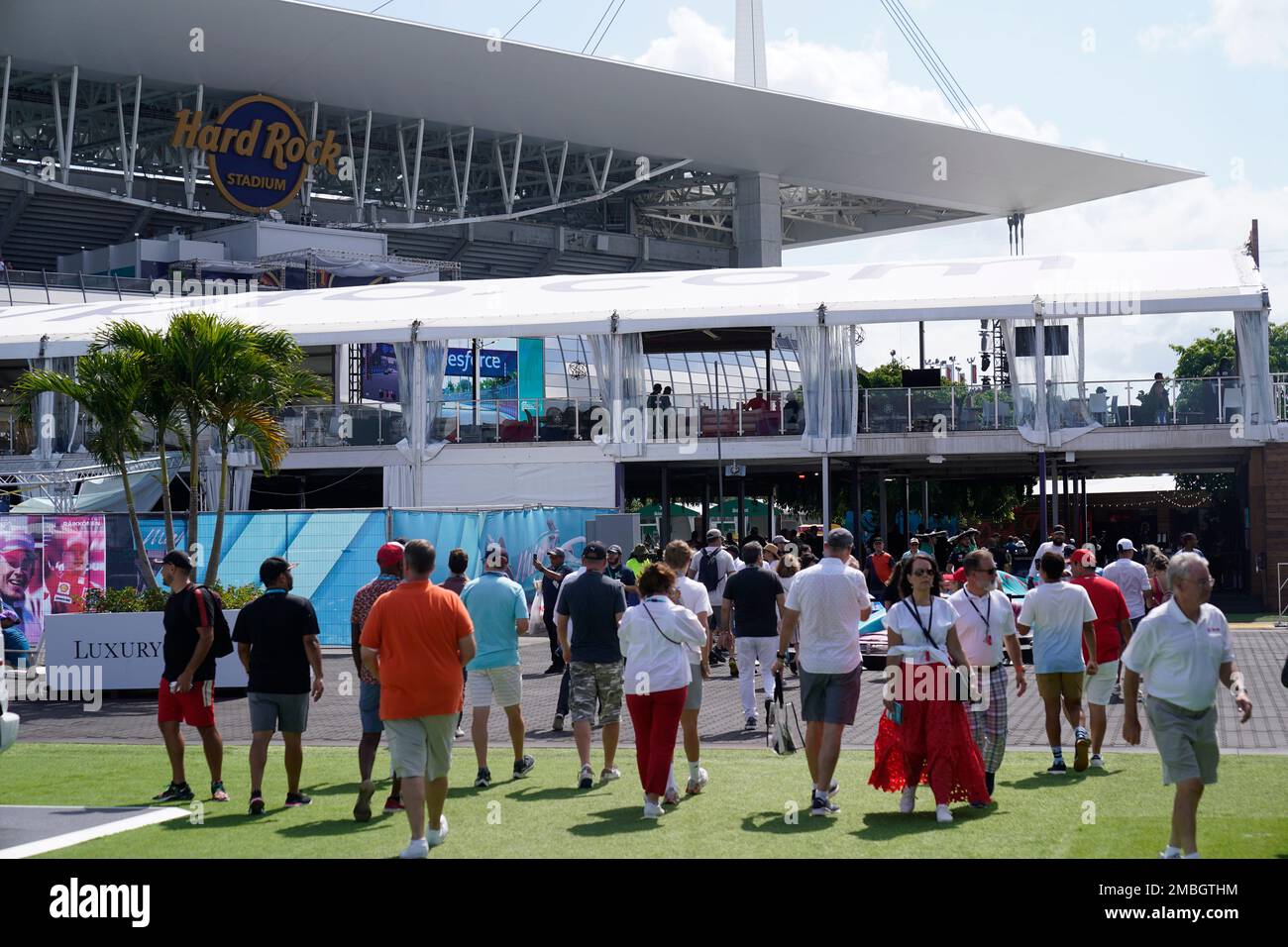 Racing fans arrive for the Formula One Miami Grand Prix auto race at ...