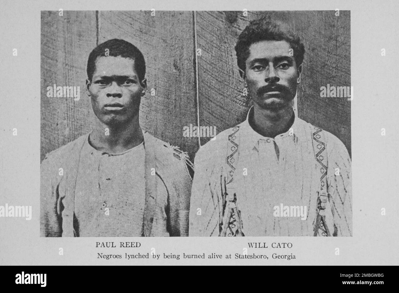 Paul Reed; Will Cato; Negroes lynched by being burned alive at ...