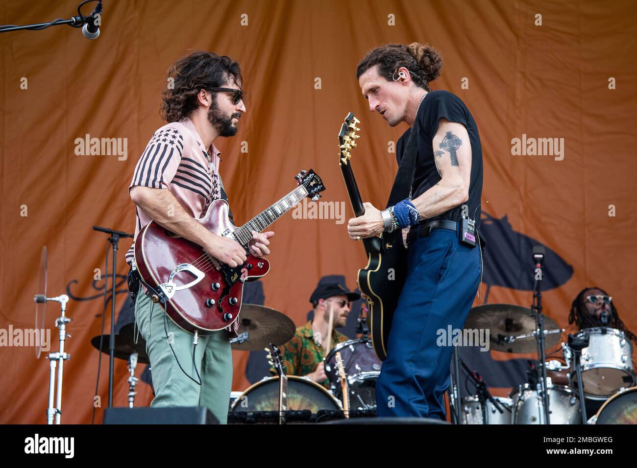 Zack Feinberg, left, and David Shaw of The Revivalists perform at the ...