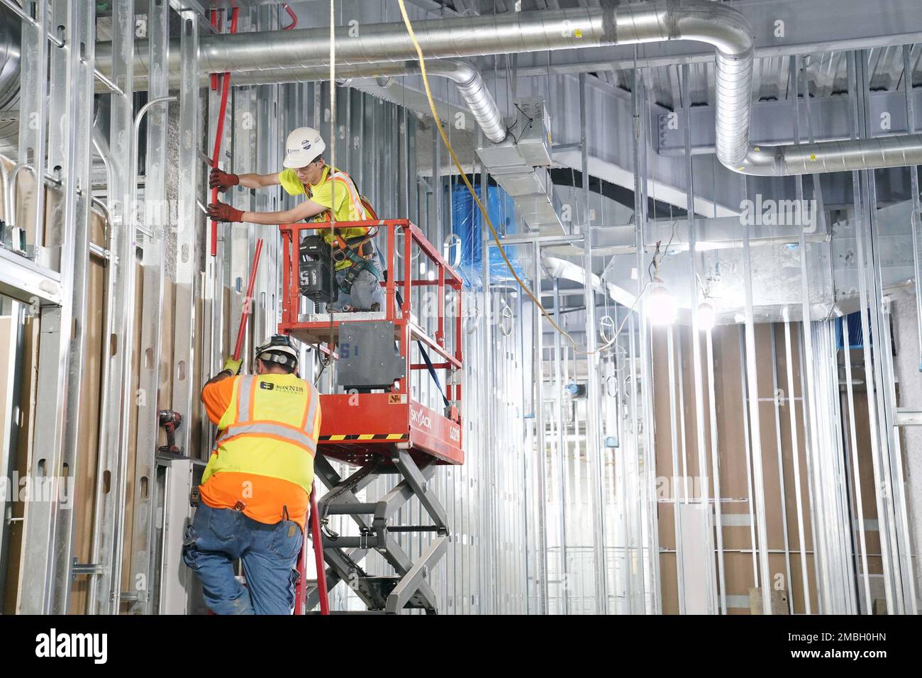 Interior construction continues at the new Marine Corps Wargaming and ...