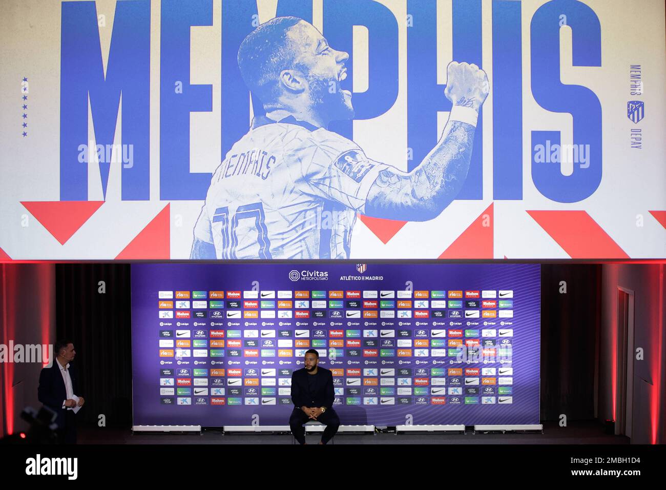 Madrid, Spain. 20th Jan, 2023. Official presentation of Memphis Depay ...