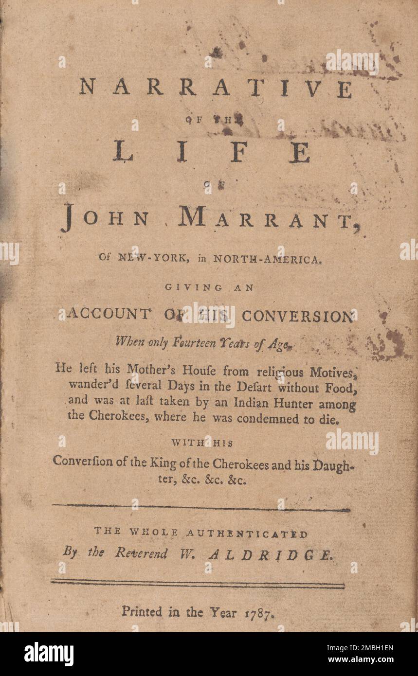 A narrative of the life of John Marrant, of New-York, in North-America ...