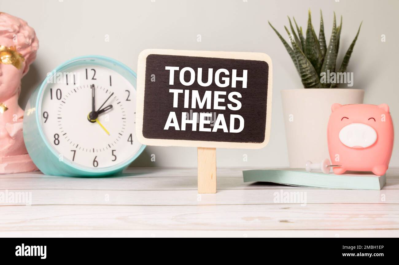 Background illustration with storm clouds in background and warning ...