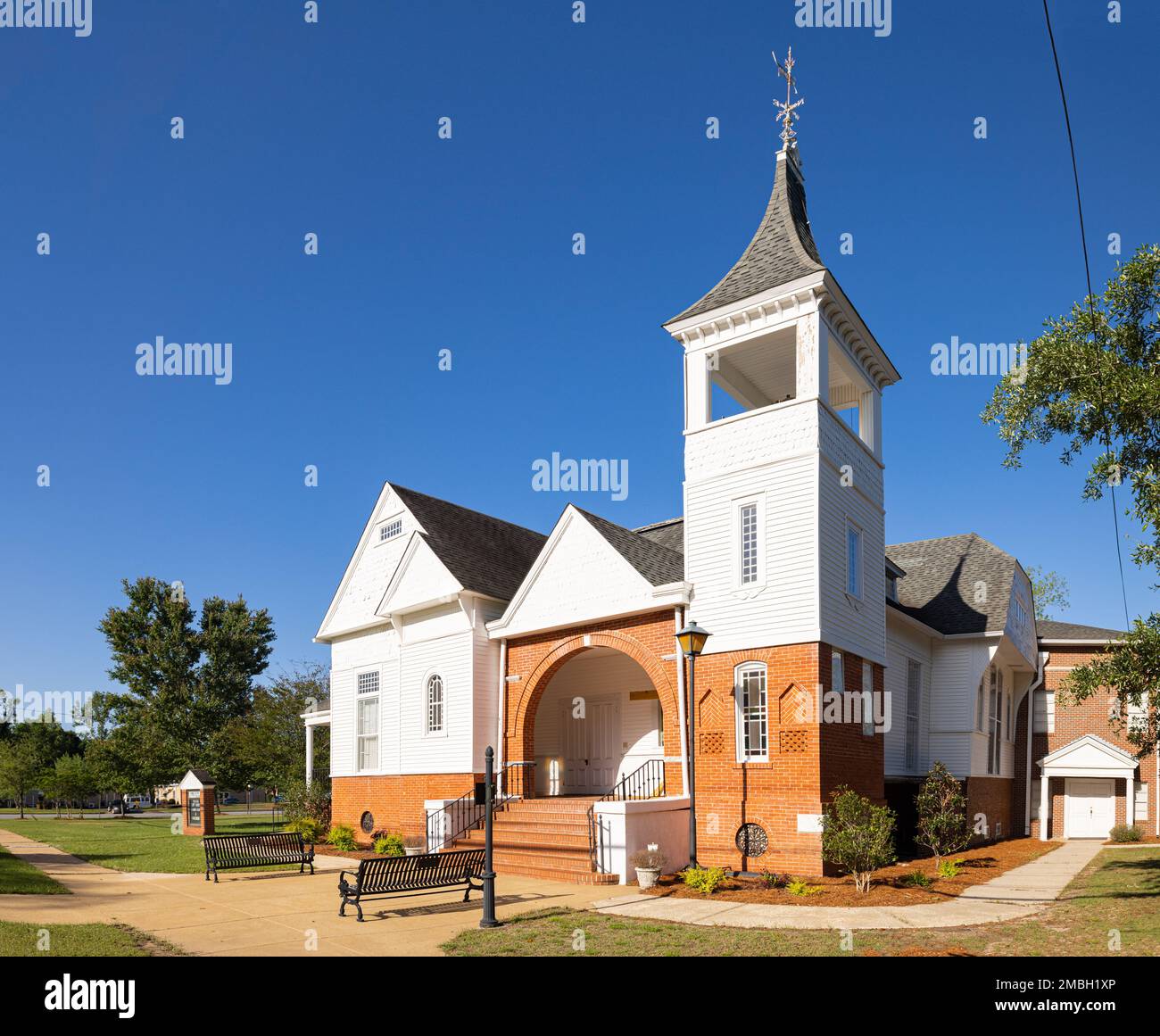 Fort Gaines, Georgia, USA - April 19, 2022: The Fort Gaines Baptist ...