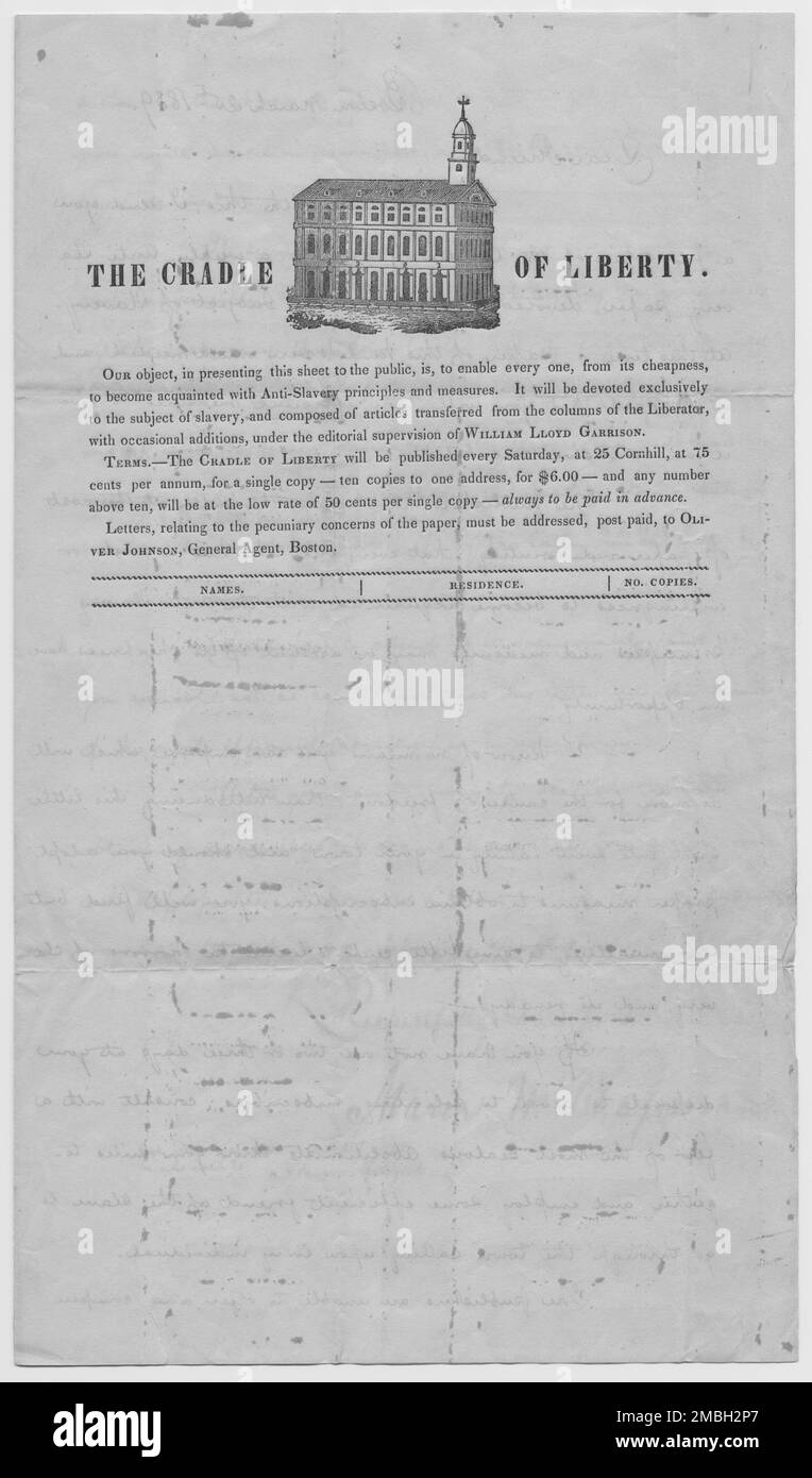 William lloyd garrison the liberator Black and White Stock Photos ...