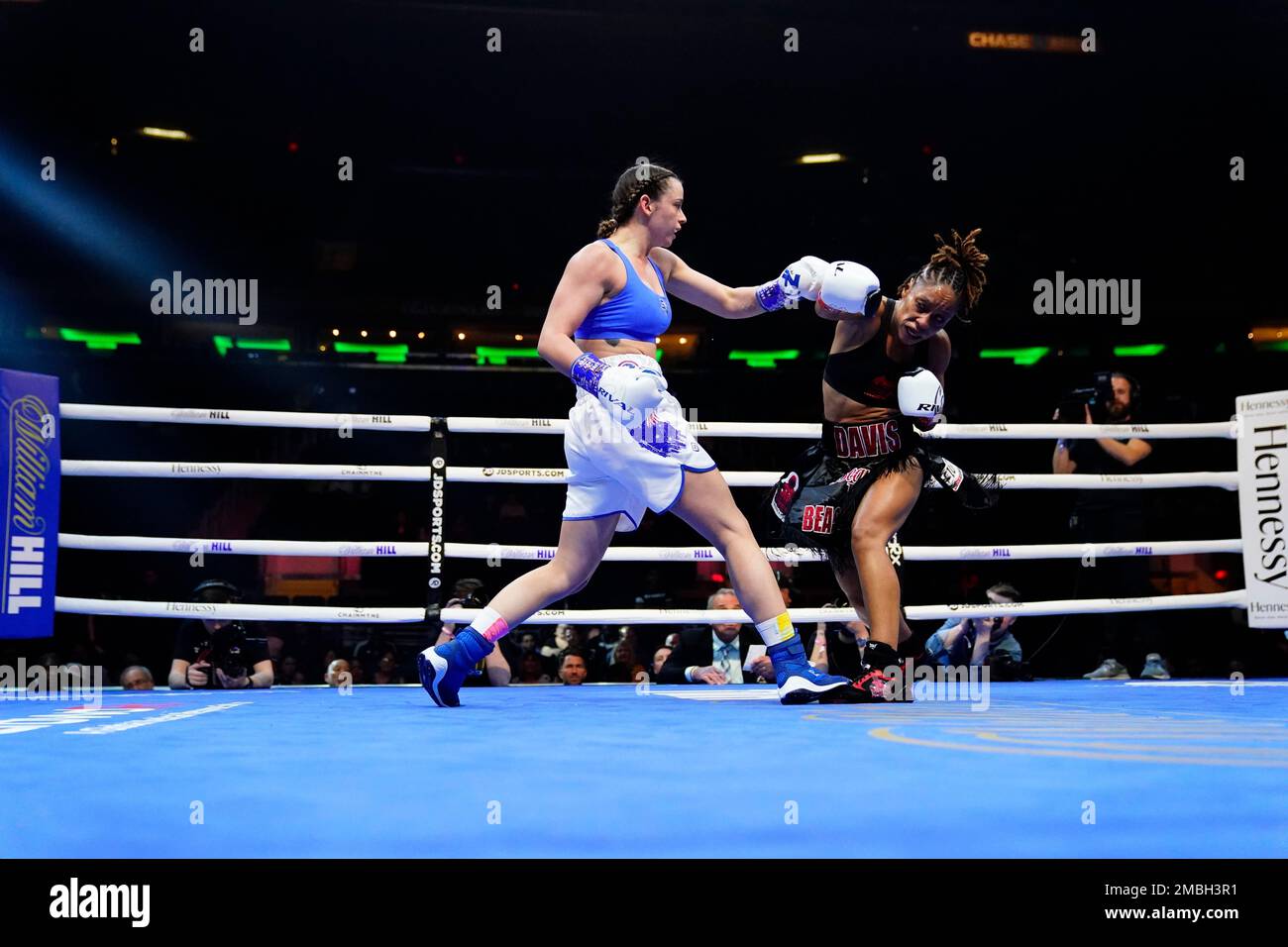 Australia's Skye Nicolson punches Shanecqua Paisley Davis during the ...