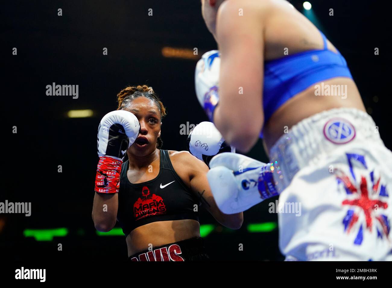 Shanecqua Paisley Davis, left, fights Australia's Skye Nicolson during ...