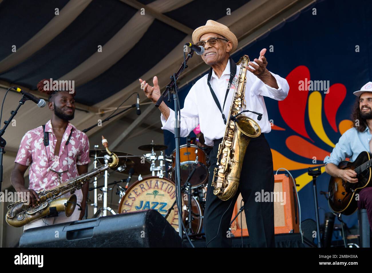 Charlie Gabriel of Preservation Hall Jazz Band performs at the New ...