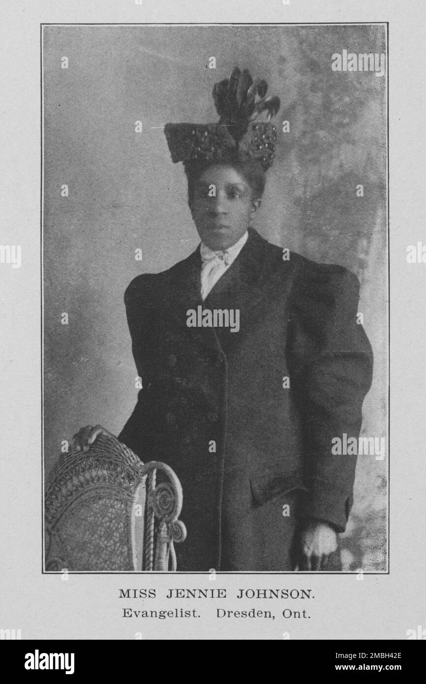 Miss Jennie Johnson; Evangelist; Dresden, Ont., 1907 Stock Photo - Alamy