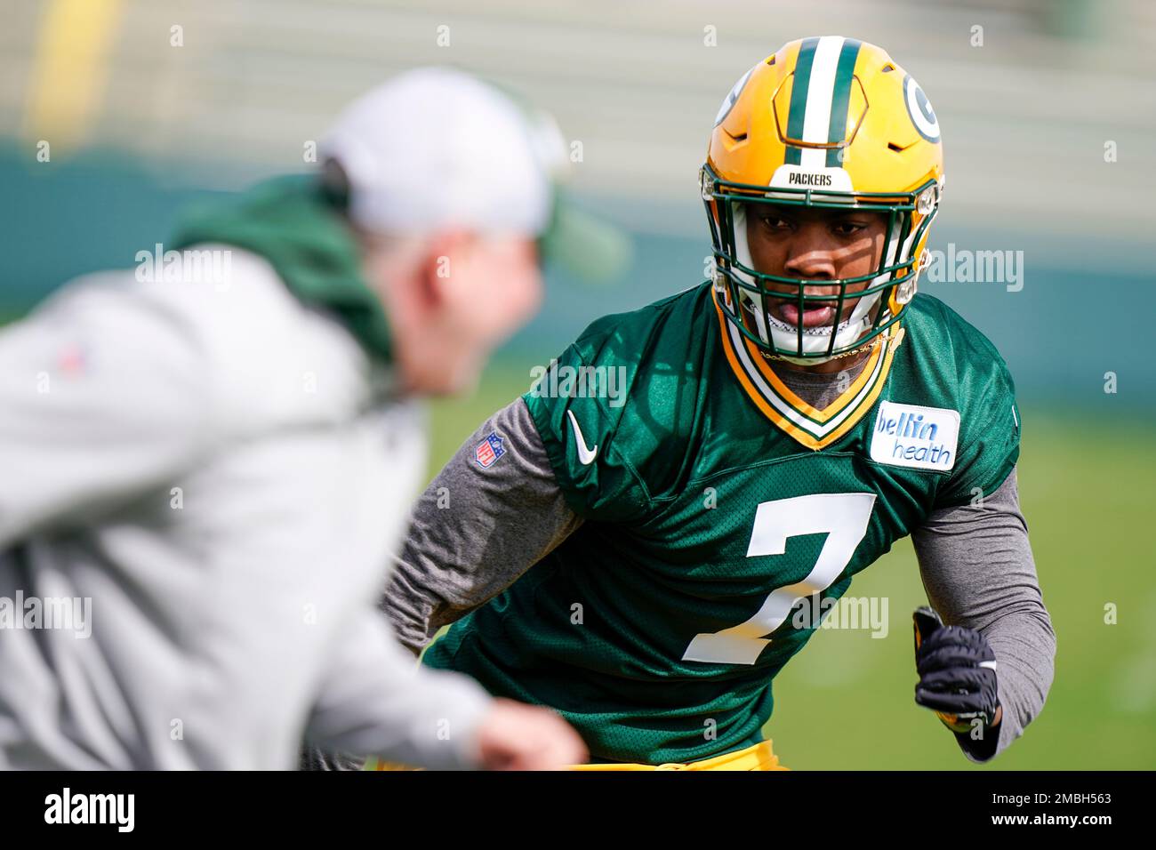 Green Bay Packers' Quay Walker runs a drill during an NFL football ...