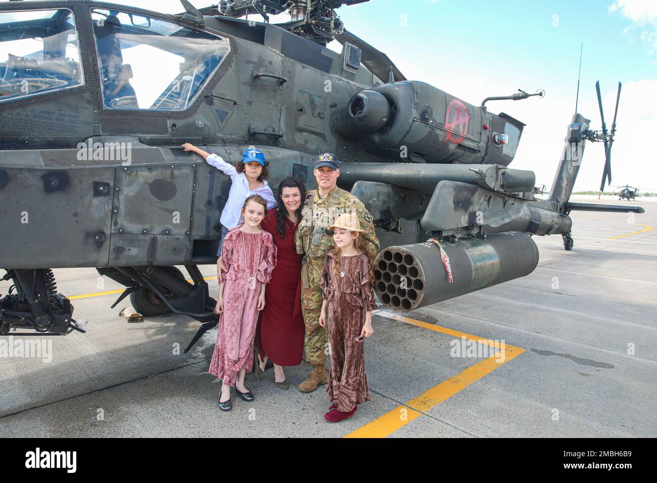 U.S. Army Lt. Col. Phillip Cain, 1-10 Attack Battalion commander, conducts his final flight in ...