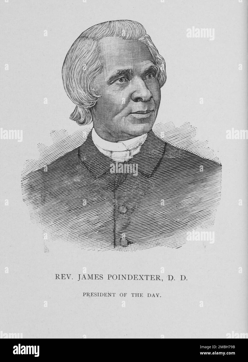 Rev. James Poindexter, D. D. President of the day, 1888. Abolitionist ...
