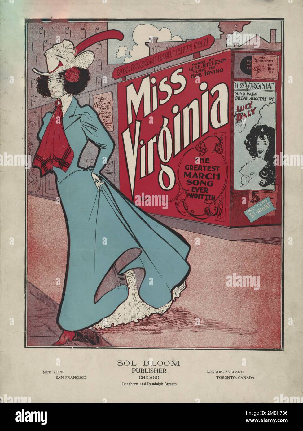 'Miss Virginia', 1899. 'The Greatest March Song Ever; words by Gene ...