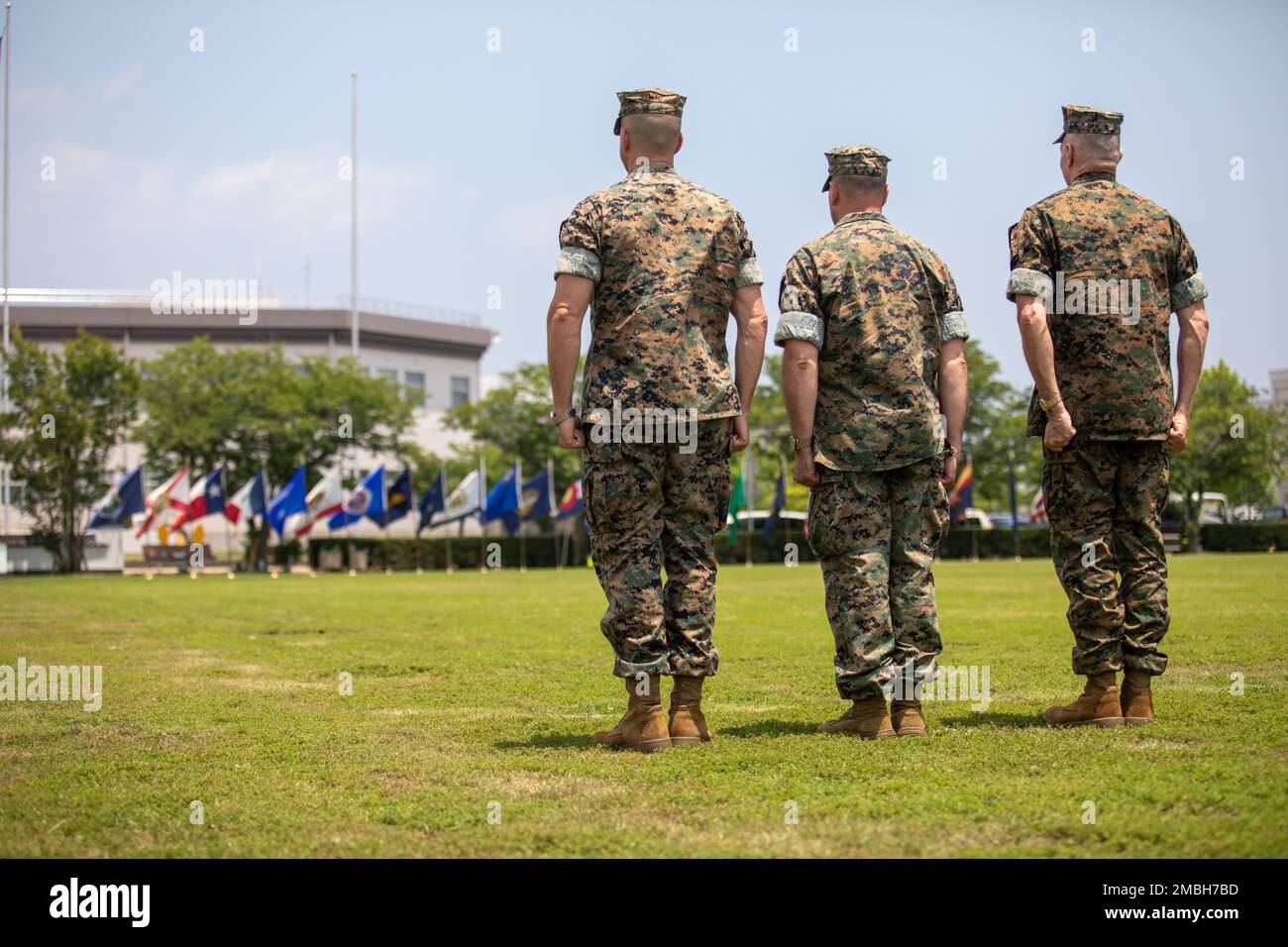 U.S. Marine Corps Col. Lance Lewis, (left) the former commanding ...