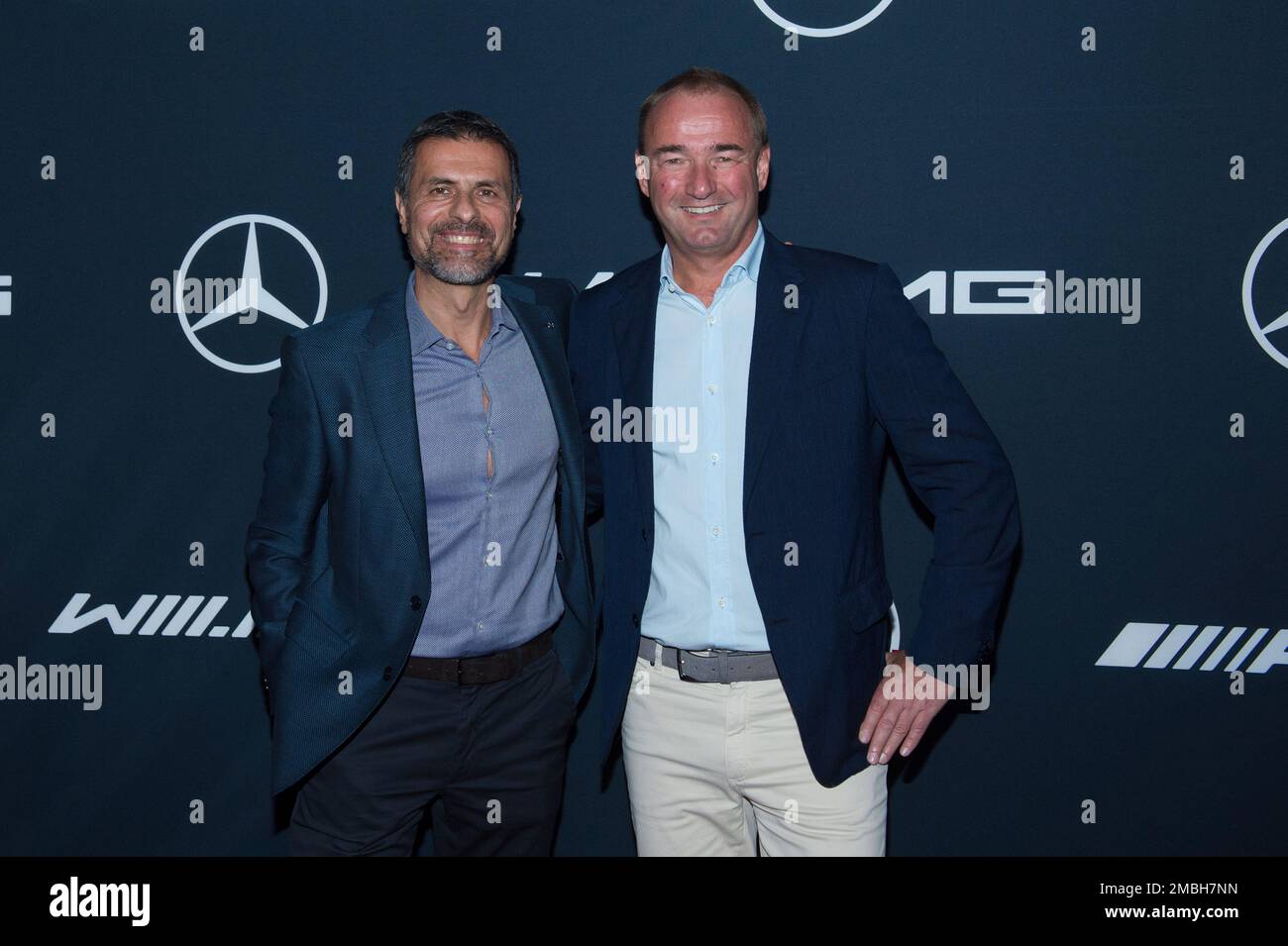 CEO of Mercedes-Benz Dimitris Psillakis, left, and CEO Mercedes-AMG ...