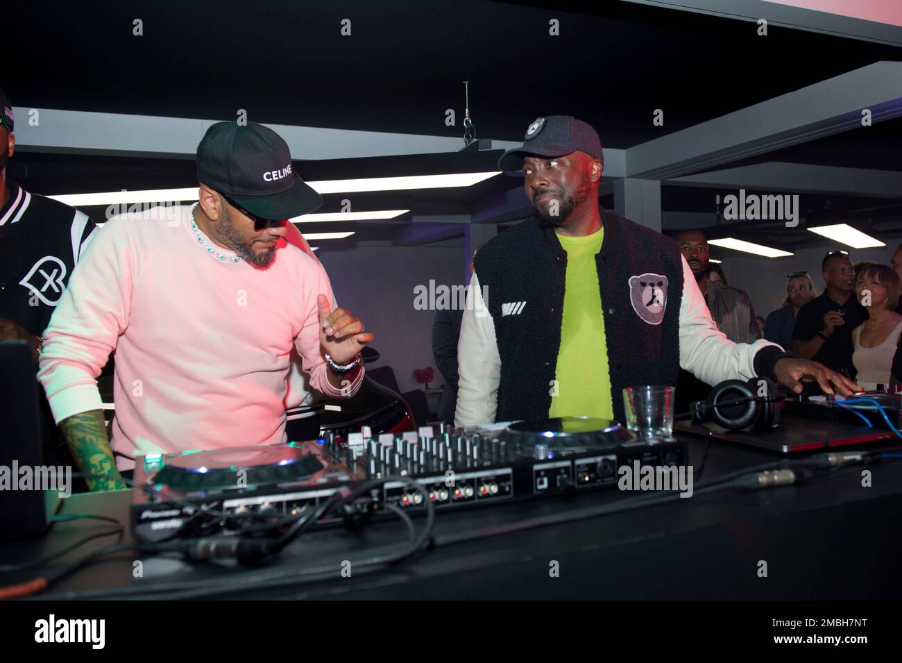 Swizz Beatz, left, and will.i.am perform at Mercedes-AMG WILL.I.AMG ...