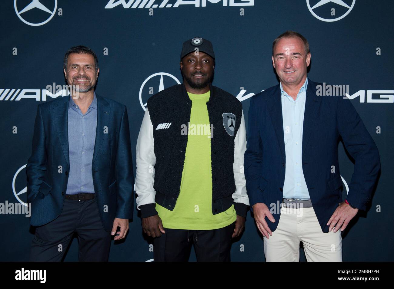 CEO of Mercedes-Benz Dimitris Psillakis, from left, musician Will.I.Am ...